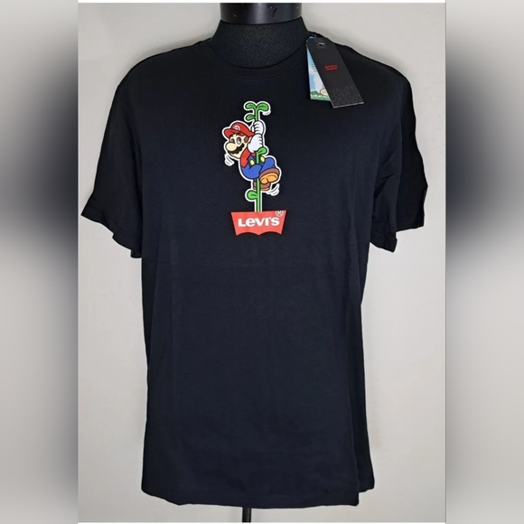 Levi's | Shirts | Levis Levis Nwt X Super Mario Black Mario On Vine T ...